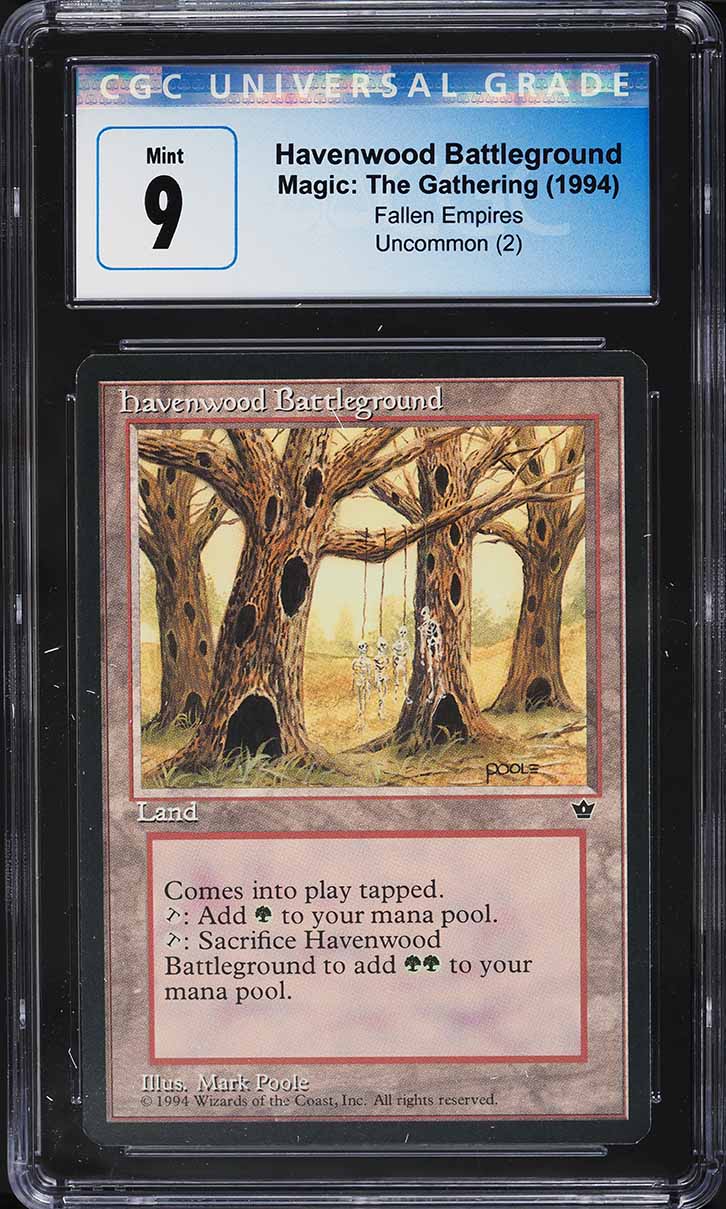 1994 Magic The Gathering MTG Fallen Empires Havenwood Battleground CGC ...