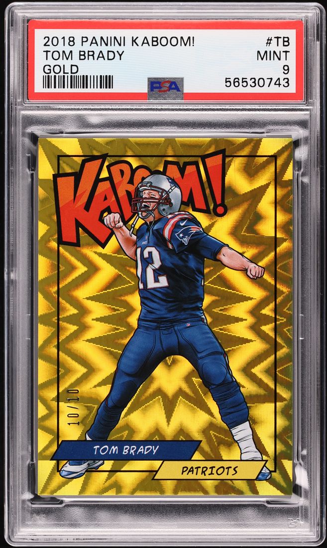 2018 Panini Kaboom! Gold Tom Brady 10/10 #K-TB PSA 9 MINT on Fanatics ...