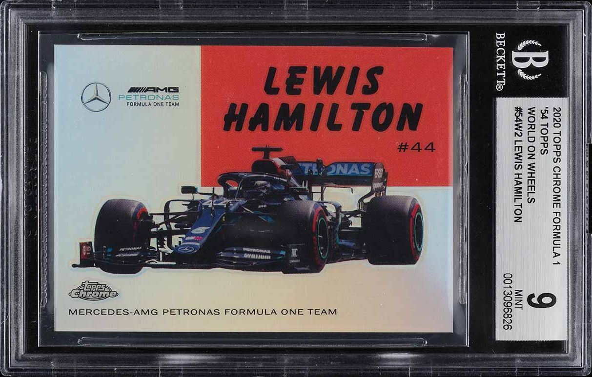 2020 Topps Chrome Formula 1 F1 '54 World On Wheels Lewis Hamilton BGS 9 ...