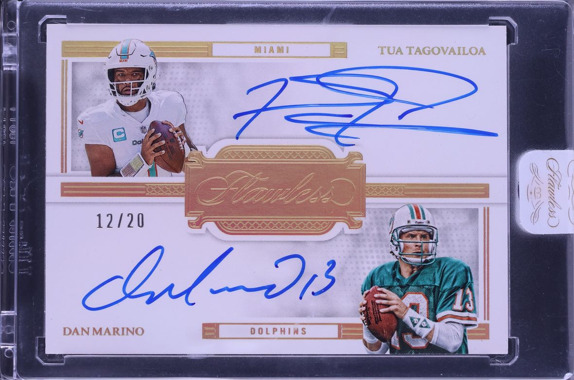 2024 Panini Flawless '22 Dual Tua Tagovailoa Dan Marino AUTO /20 #FD-MD ...
