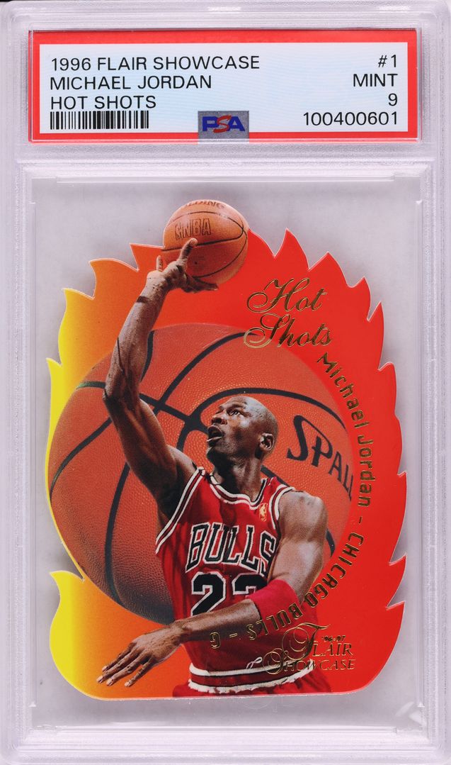 1996 Flair Showcase Hot Shots Michael Jordan #1 PSA 9 MINT on Fanatics ...
