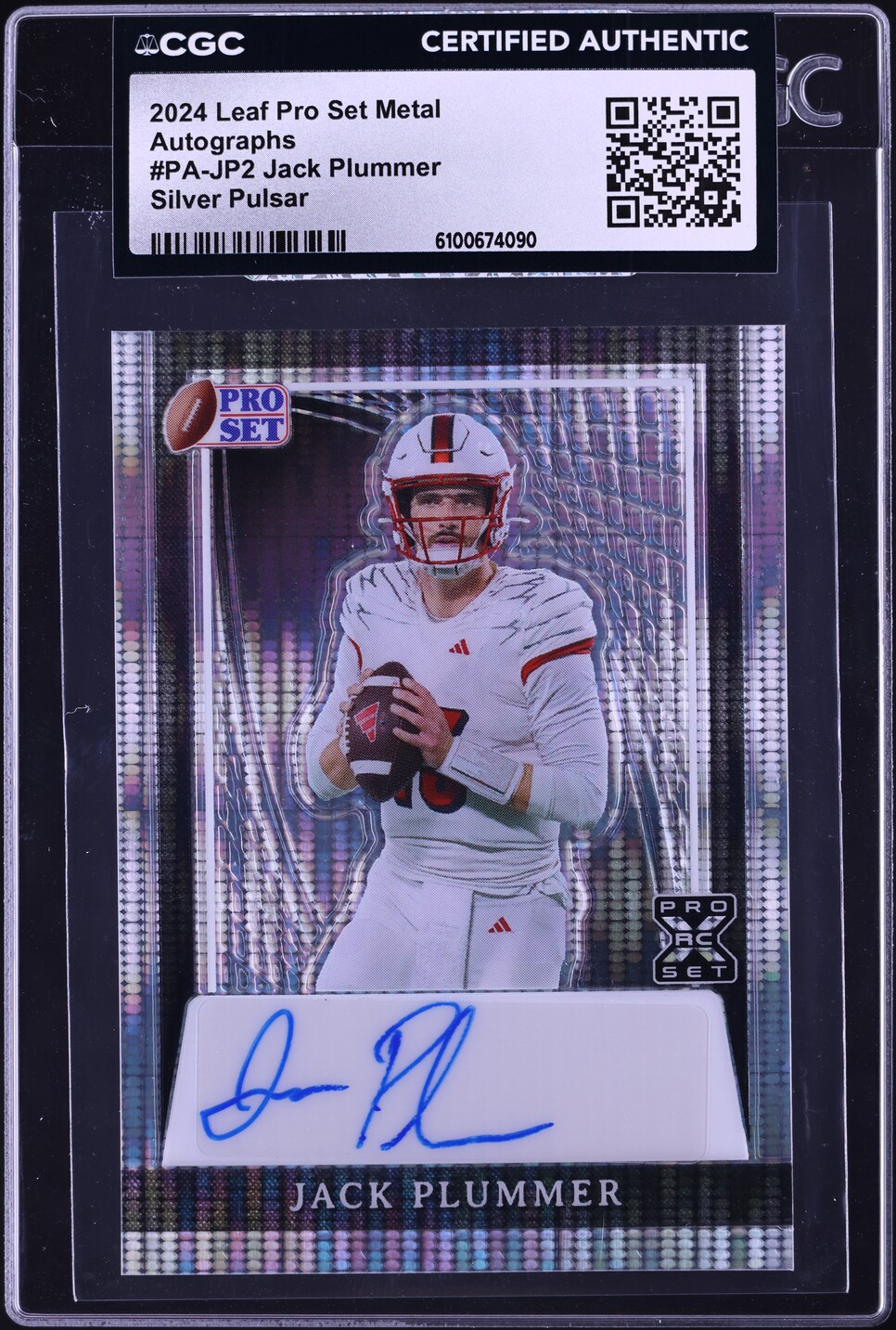 2024 Leaf Pro Set XRC Silver Pulsar Jack Plummer ROOKIE AUTO /10 #PA ...