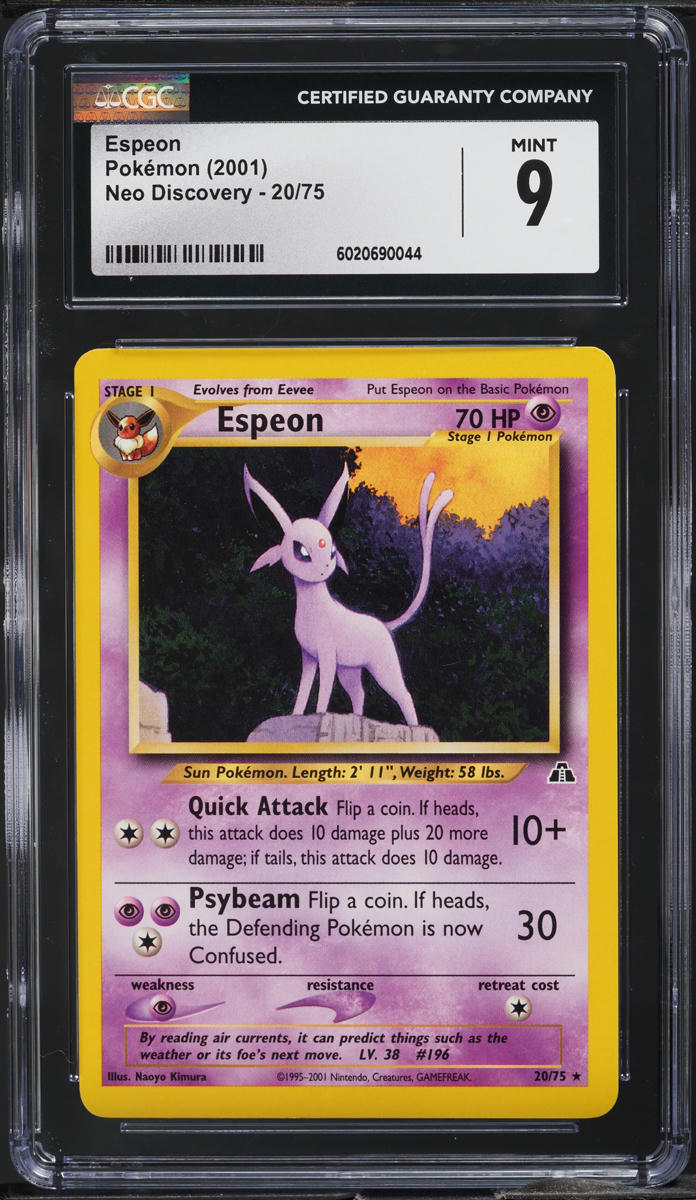2001 Pokemon Neo Discovery Espeon #20 CGC 9 MINT on Fanatics Collect