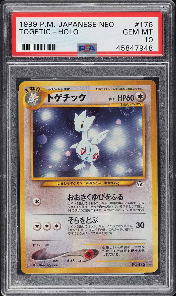 2000 Pokemon Japanese Neo Holo Togetic #176 PSA 10 GEM MINT on Fanatics Collect