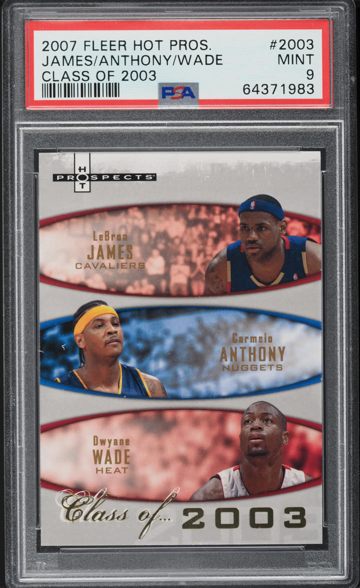 2007 Fleer Hot Prospects Class '03 LeBron James Dwyane Wade Anthony ...
