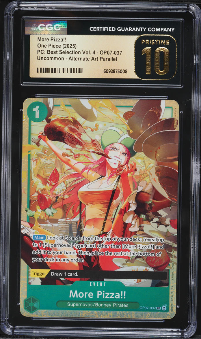 2025 One Piece PC Best Selection Vol 4 Alternate Art Parallel More Pizza!! #OP07-037 CGC 10 on ...