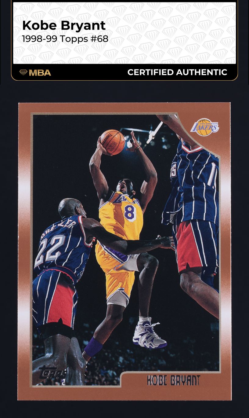 1998 Topps Basketball Kobe Bryant #68 MBA AUTH on Fanatics Collect