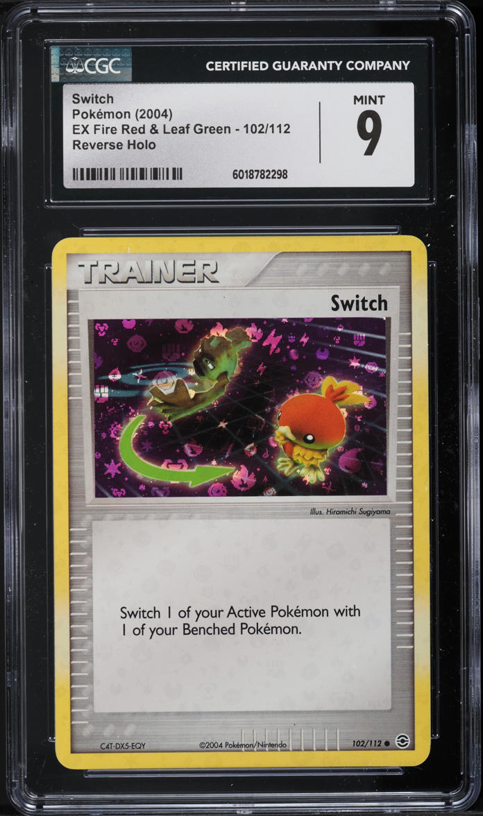 2004 Pokemon EX Fire Red & Leaf Green Reverse Holo Switch #102 CGC 9 ...