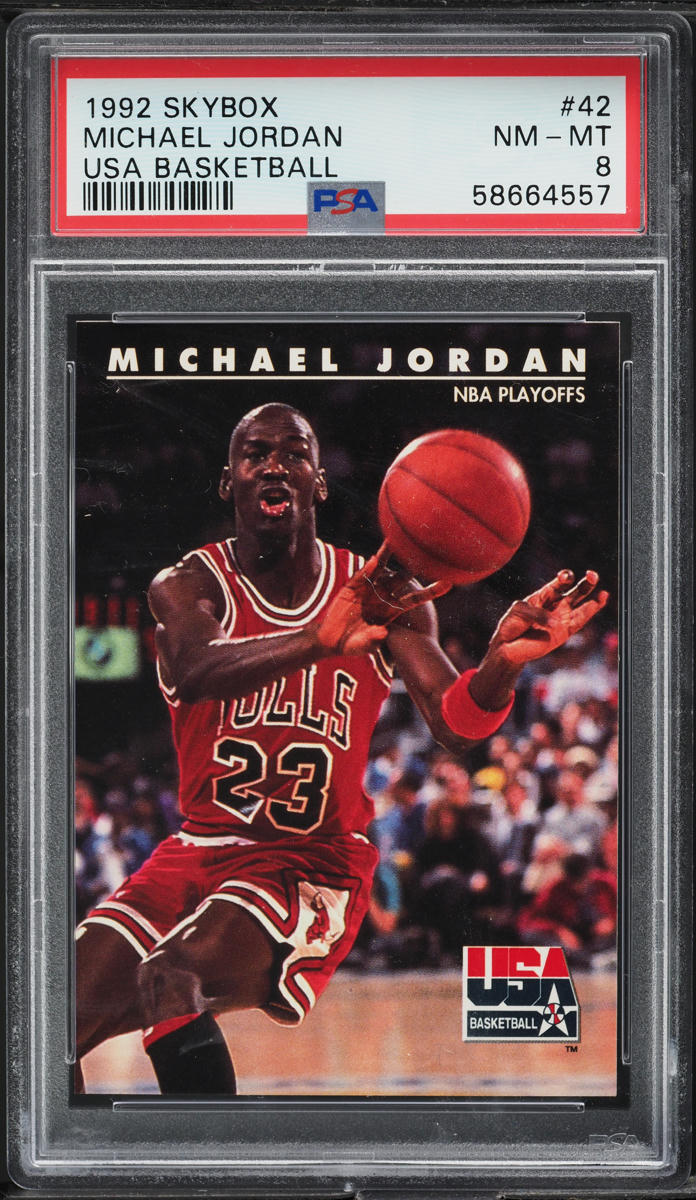 1992 Skybox USA Basketball Michael Jordan #42 PSA 8 NM-MT on Fanatics ...