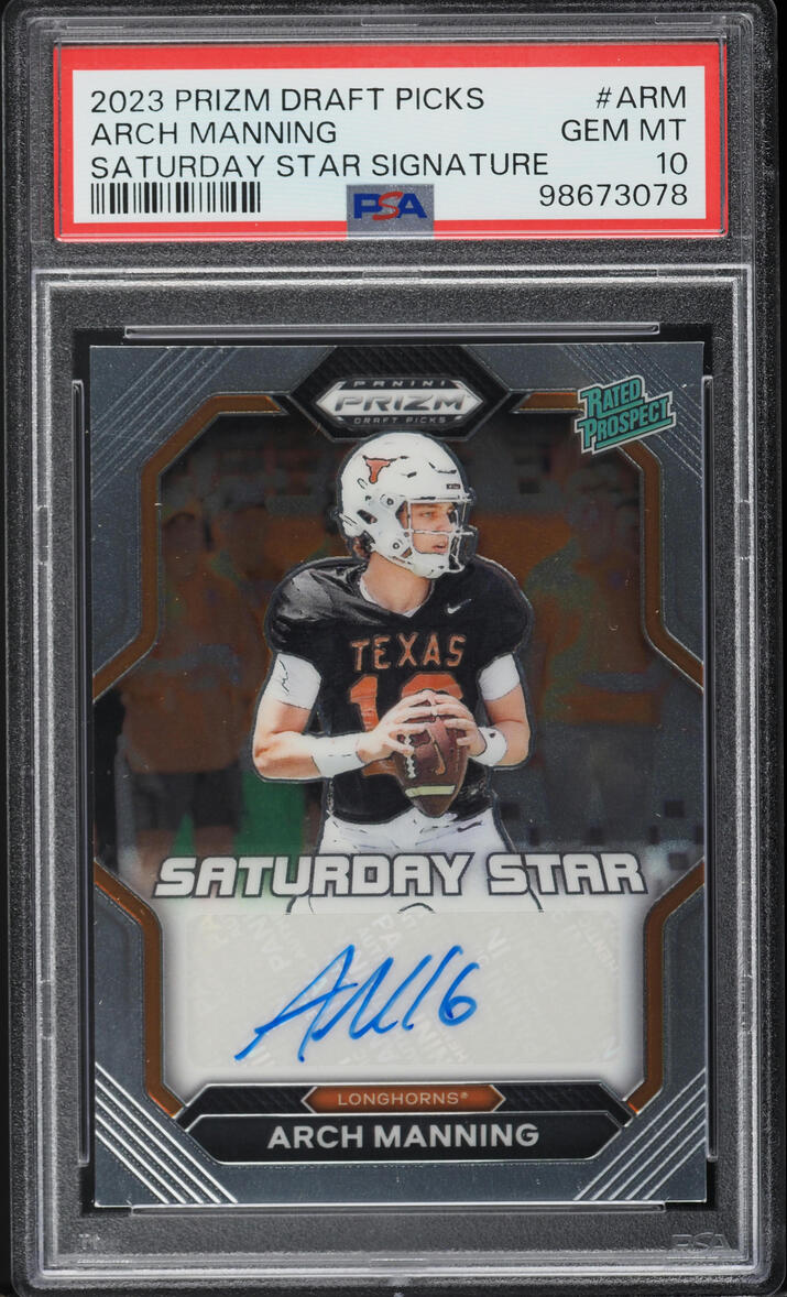 2023 Panini Prizm Draft Picks Saturday Star Arch Manning ROOKIE AUTO ...