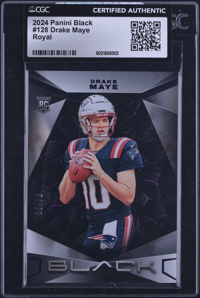 2024 Panini Black Royal Drake Maye ROOKIE /99 #128 CGC AUTH on Fanatics ...