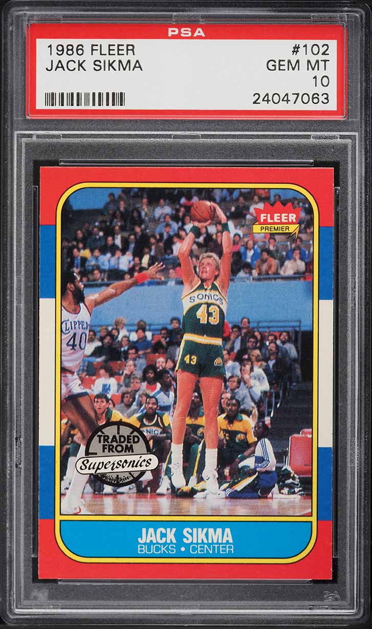 1986 Fleer Basketball Jack Sikma #102 PSA 10 GEM MINT on Fanatics Collect