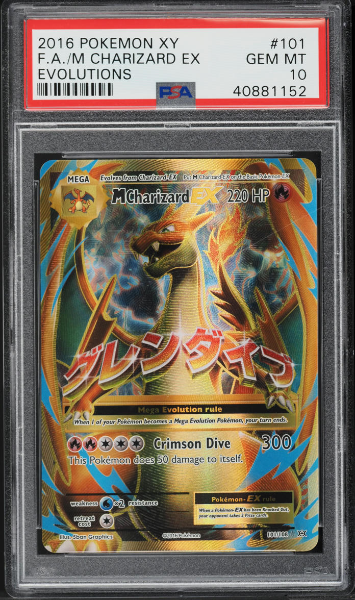 2016 Pokemon XY Evolutions Full Art Charizard EX #101 PSA 10 GEM MINT ...