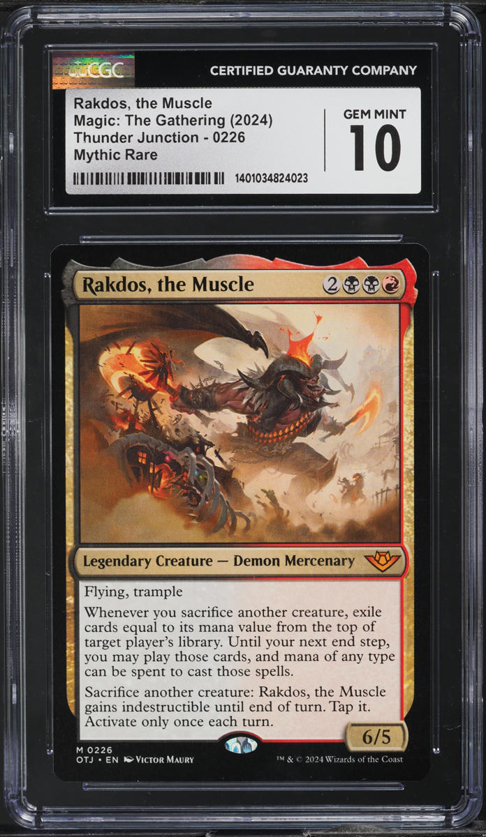 2024 Magic The Gathering Outlaws of Thunder Junction Rakdos, the Muscle CGC 10 on Fanatics Collect
