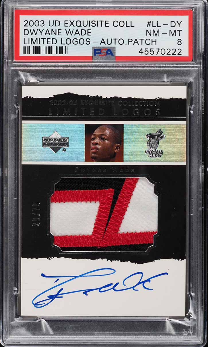 2003 Exquisite Collection Limited Logo Dwyane Wade RC PATCH AUTO /75 ...