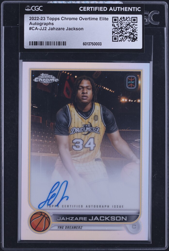 2022 Topps Chrome Overtime Elite OTE Jahzare Jackson RC AUTO #CA-JJ2 ...