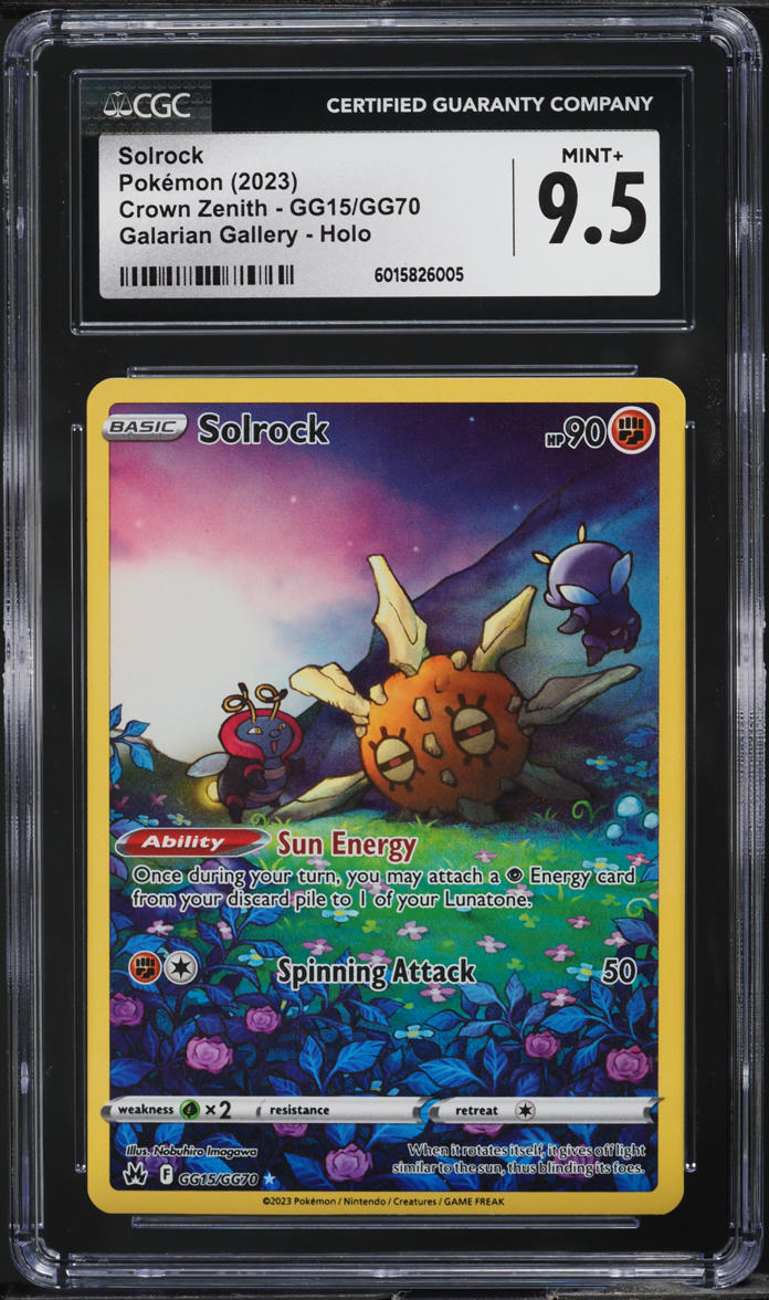 2023 Pokemon Sword & Shield Crown Zenith Full Art Solrock #GG15 CGC 9.5 ...