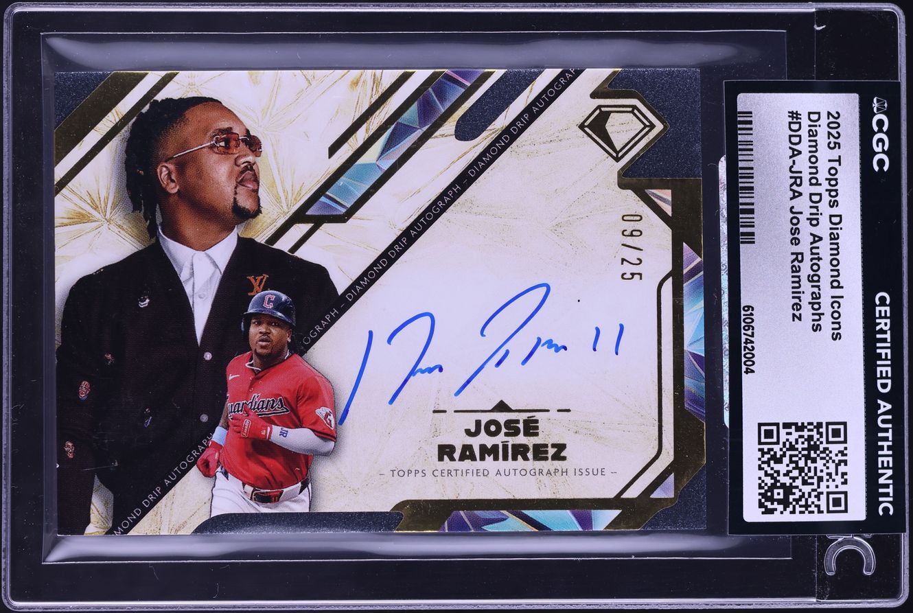 2025 Topps Diamond Icons Drip Jose Ramirez AUTO /25 #DDA-JRA CGC AUTH ...