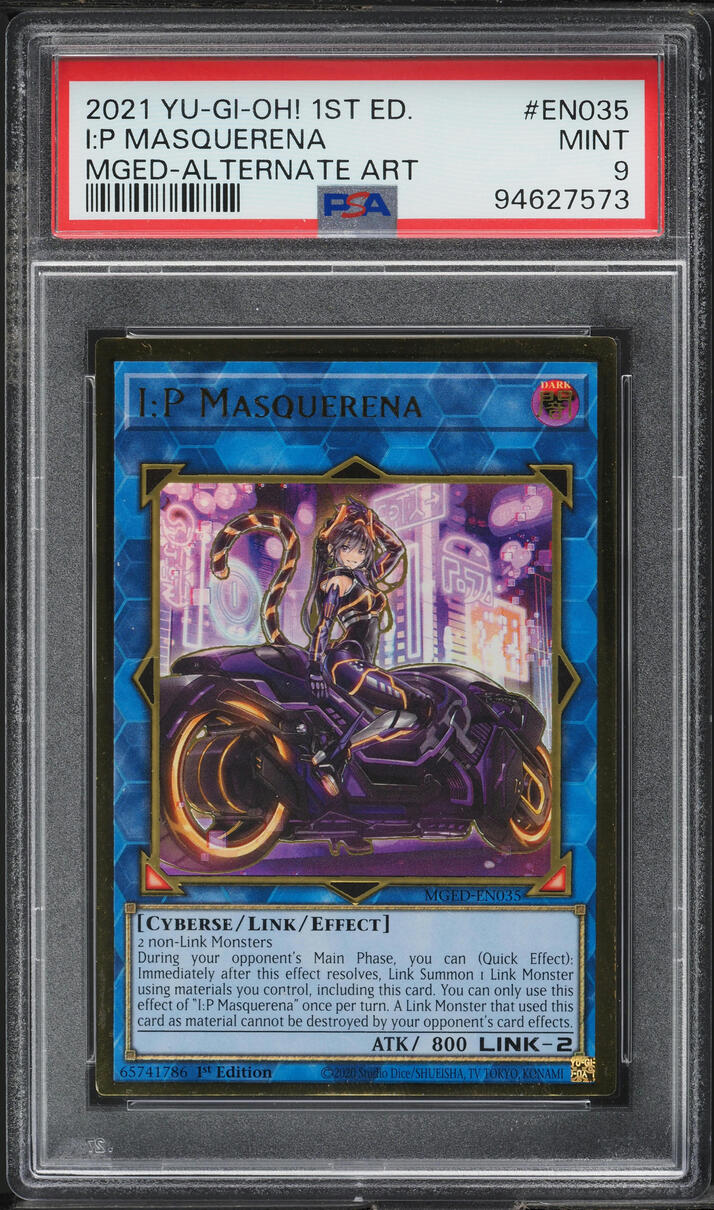 2021 Yu-Gi-Oh! Maximum Gold El Dorado 1st Ed I:P Masquerena #MGED-EN035 PSA 9 on Fanatics Collect
