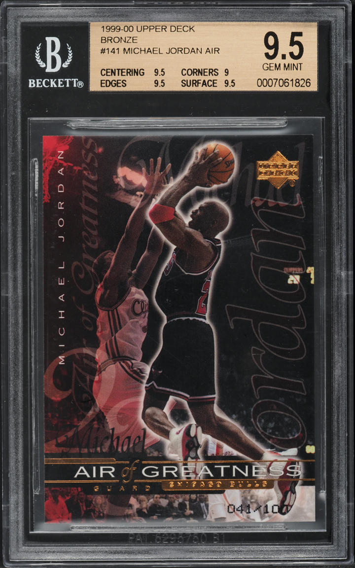 1999 Upper Deck Bronze Michael Jordan /100 #141 BGS 9.5 GEM MINT on ...