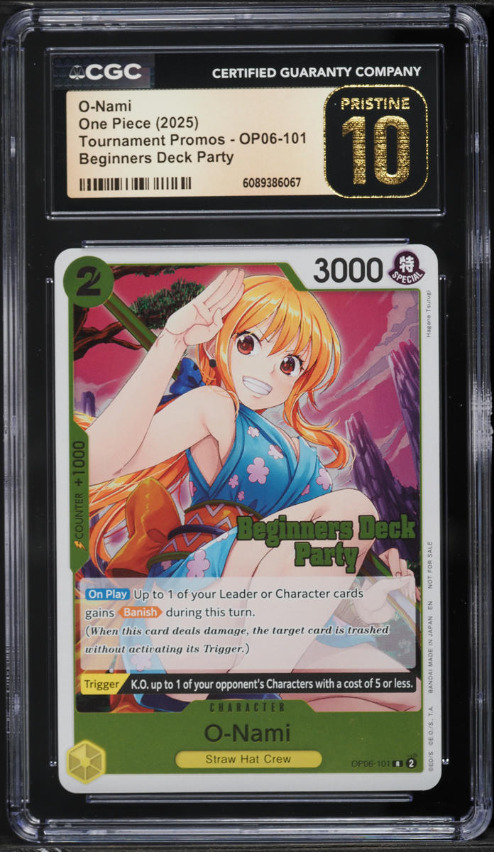 2025 One Piece Tournament Promo Beginners Deck O-Nami #OP06-101 CGC 10 ...