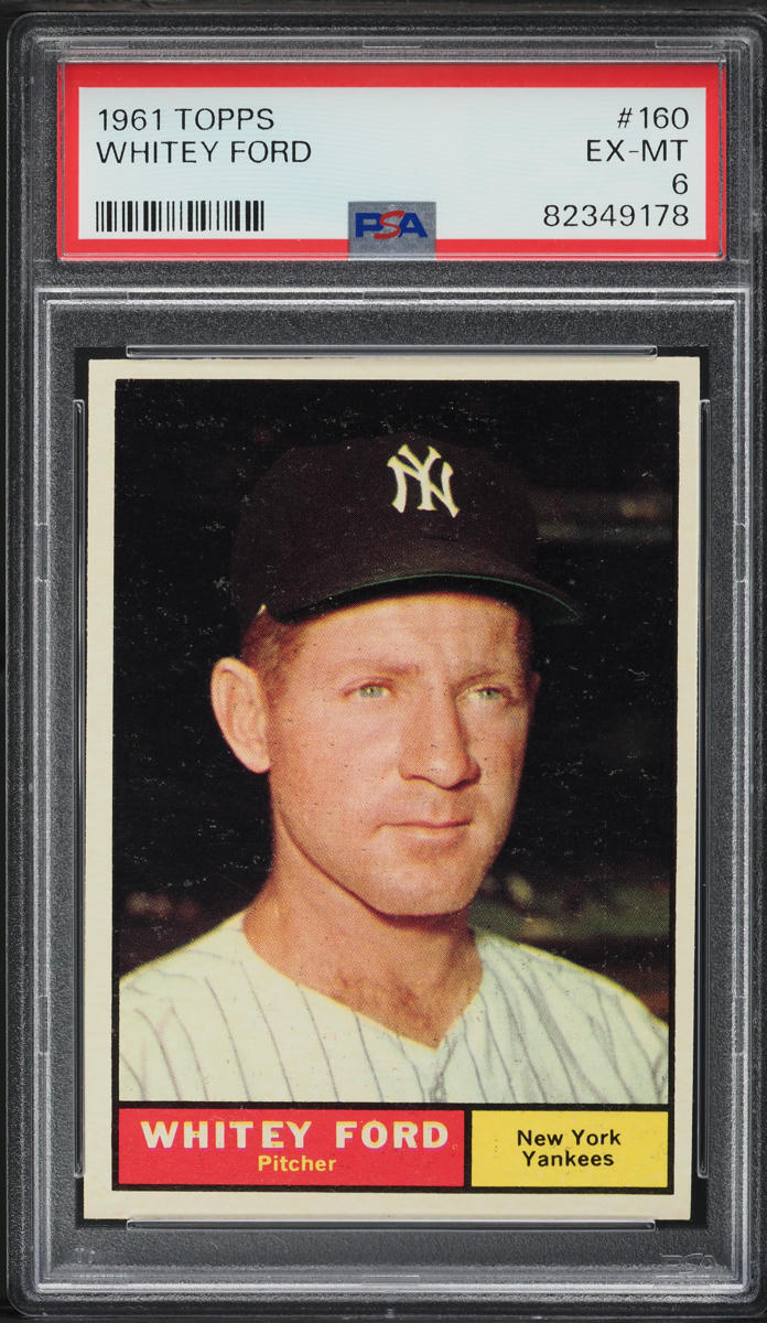 1961 Topps Whitey Ford #160 PSA 6 EXMT on Fanatics Collect