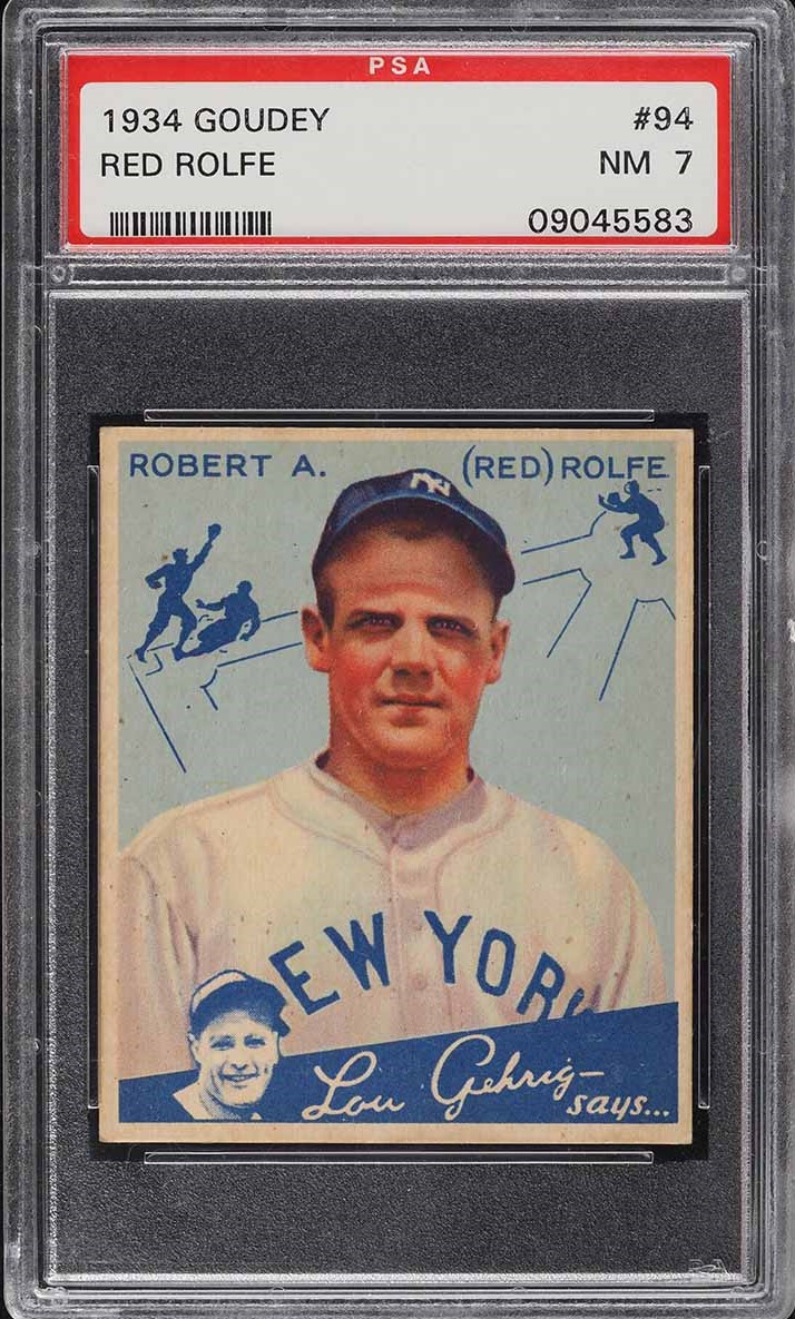 1934 Goudey Red Rolfe #94 PSA 7 NRMT on Fanatics Collect