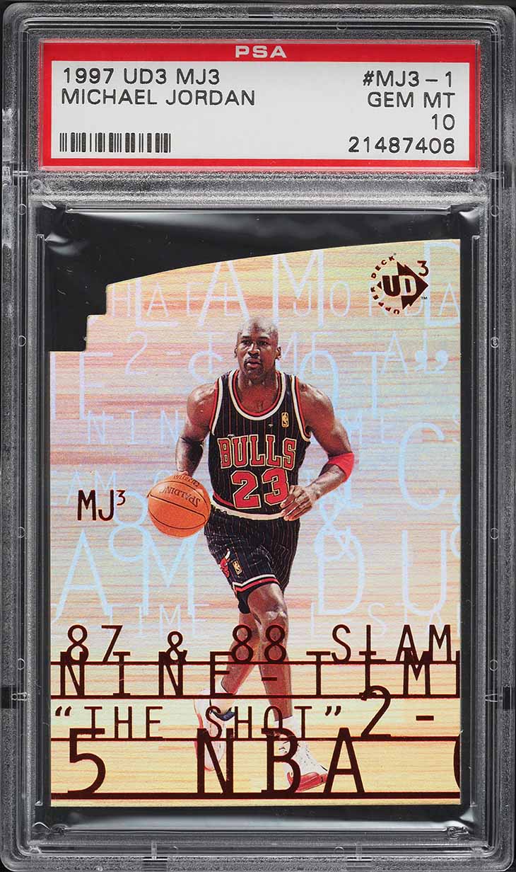 1997 UD3 MJ3 Die-Cut Michael Jordan #MJ3-1 PSA 10 GEM MINT on Fanatics Collect