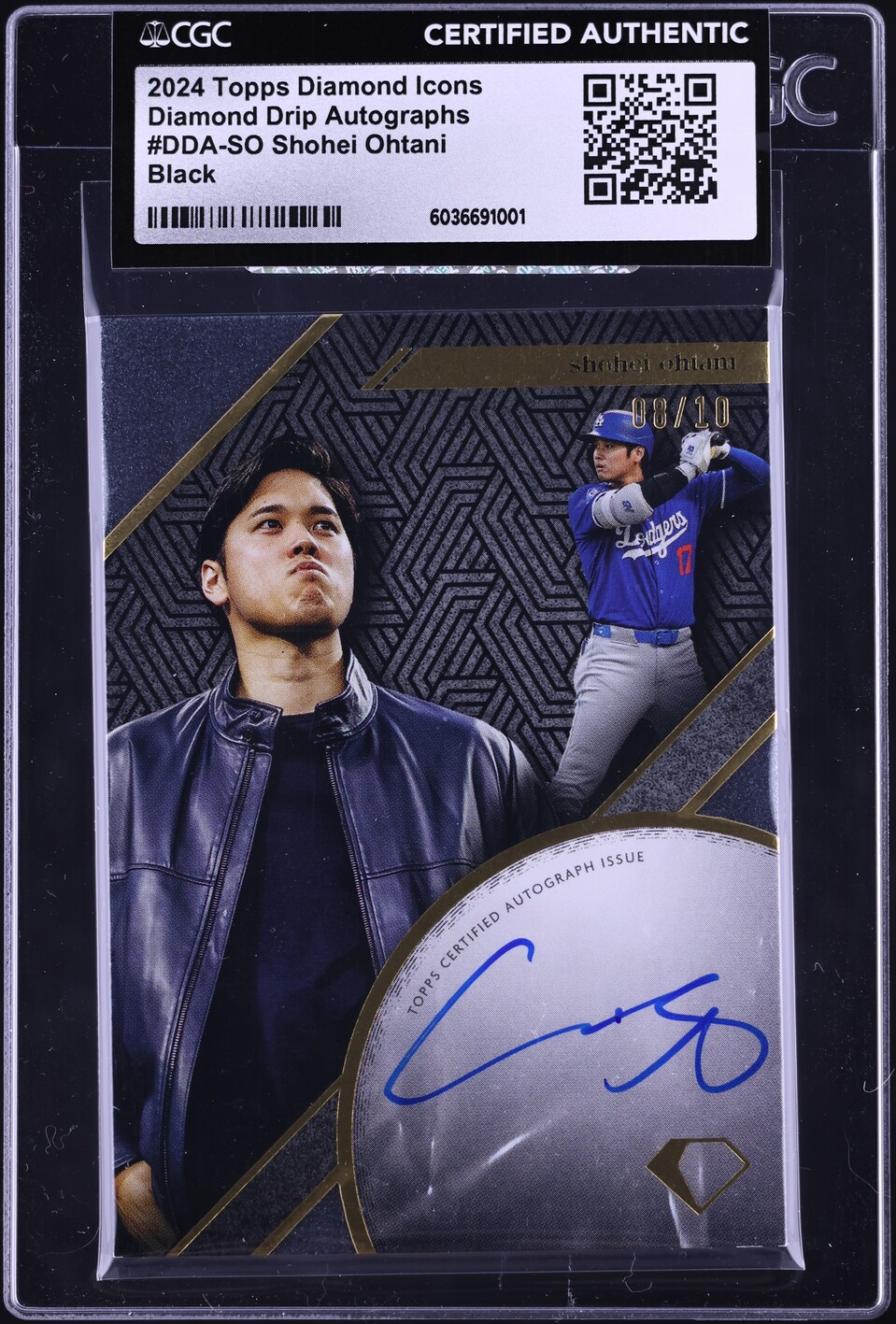 2024 Topps Diamond Icons Diamond Drip Black Shohei Ohtani AUTO /10 CGC ...
