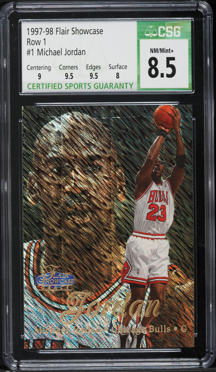 1997 Flair Showcase Row 1 Michael Jordan #1 CSG 8.5 NM-MT+ on Fanatics ...