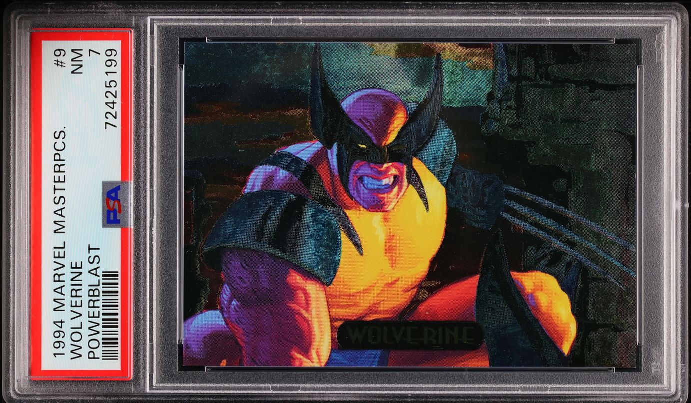1994 Marvel Masterpieces Powerblast Wolverine #9 PSA 7 NRMT on Fanatics ...
