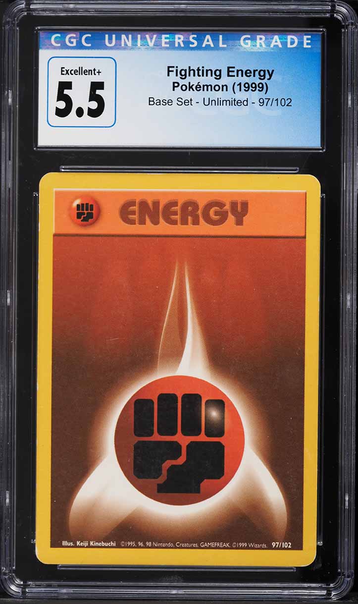 1999 Pokemon Base Set Fighting Energy #97 CGC 5.5 EX+ on Fanatics Collect