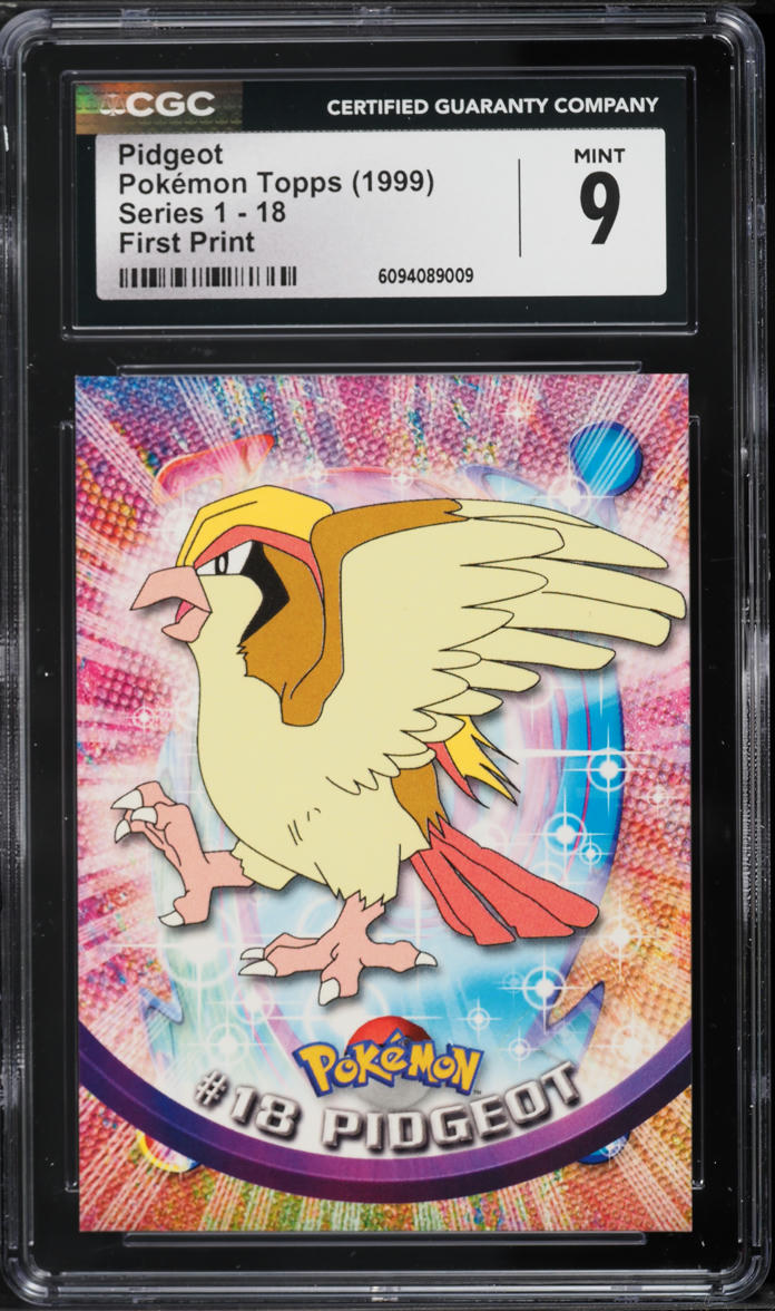 1999 Topps Pokemon Series 1 First Print Pidgeot #18 CGC 9 MINT on ...