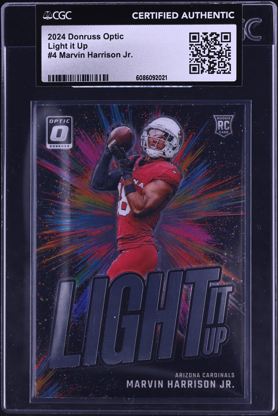 2024 Donruss Optic Light It Up Marvin Harrison Jr. ROOKIE #4 CGC AUTH ...