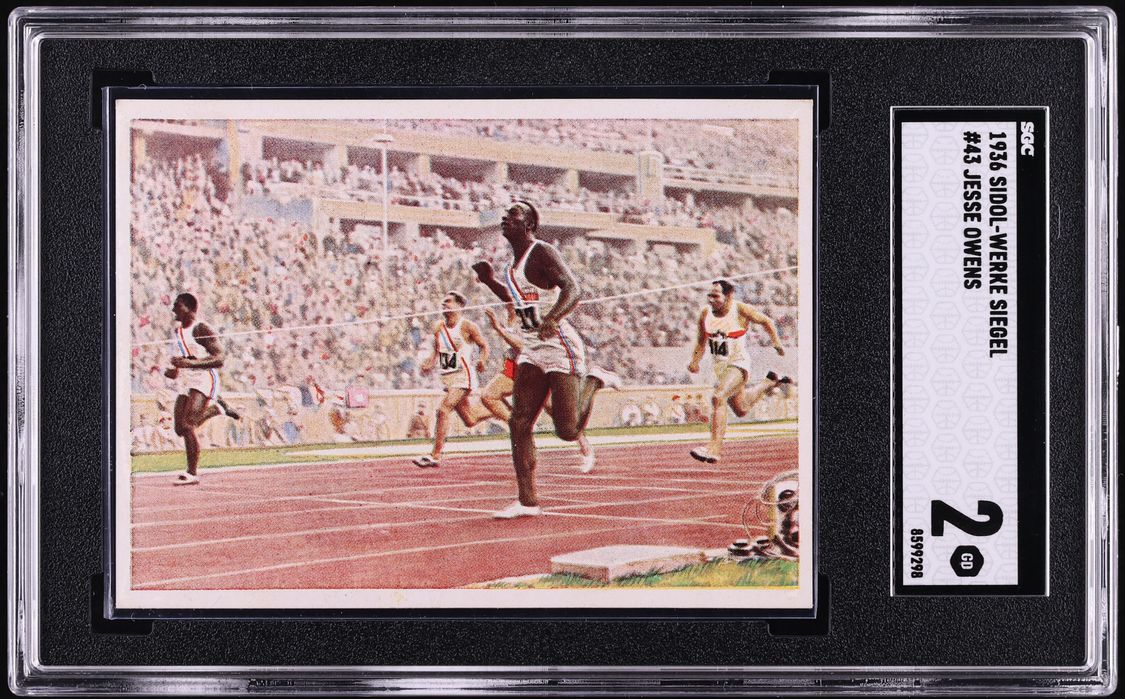 1936 Sidol-Werke Siegel & Co. Olympiade '36 Jesse Owens ROOKIE #43 SGC ...