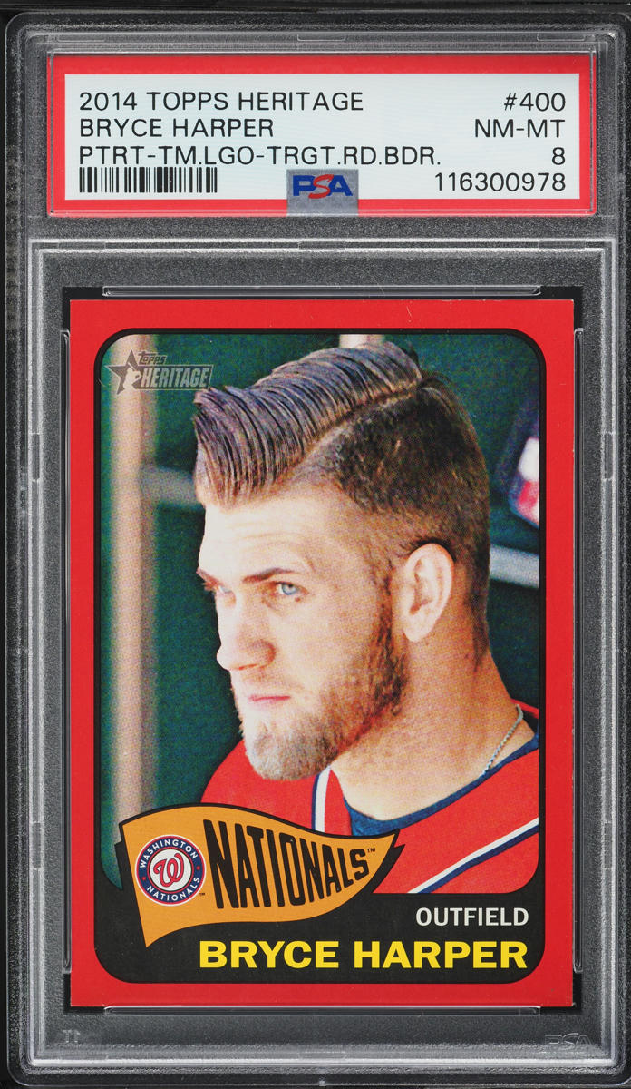 2014 Topps Heritage Portrait Team Logo Target Red Border Bryce Harper ...
