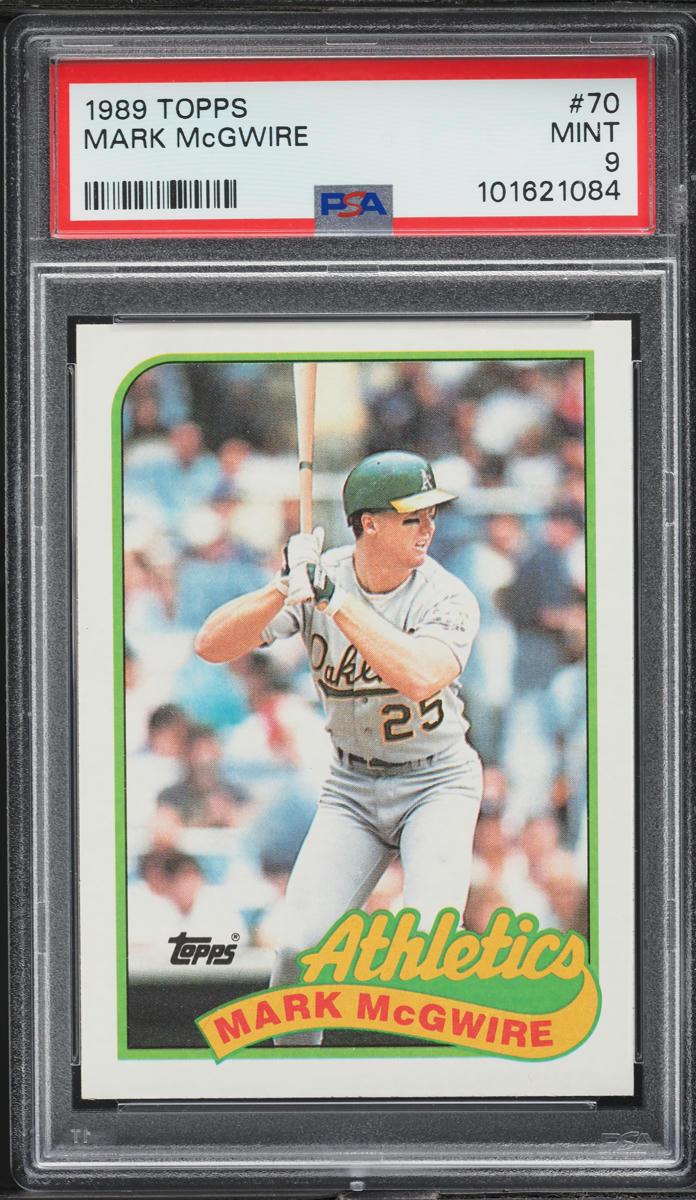 1989 Topps Mark McGwire #70 PSA 9 MINT on Fanatics Collect