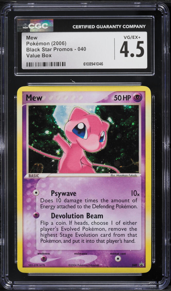 2006 Pokemon Promos Value Box Holo Mew #40 CGC 4.5 VGEX+ on Fanatics ...