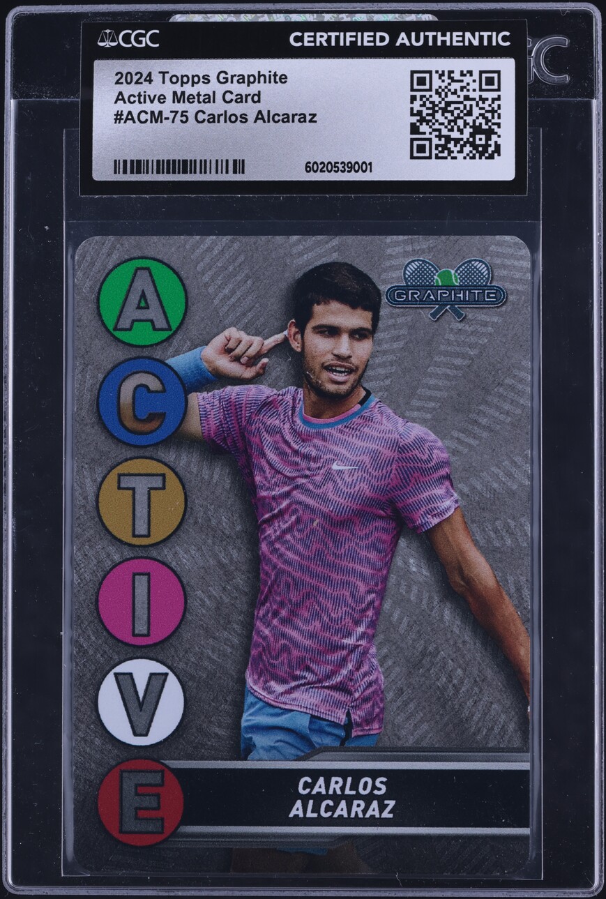2024 Topps Graphite Active Metal Card Carlos Alcaraz #ACM-75 CGC AUTH ...