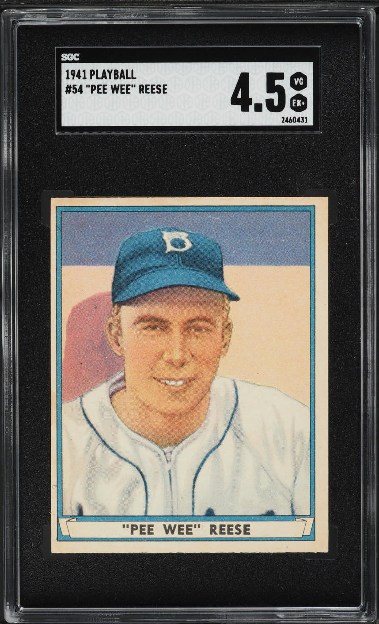 1941 Playball Pee Wee Reese ROOKIE #54 SGC 4.5 VGEX+ on Fanatics Collect