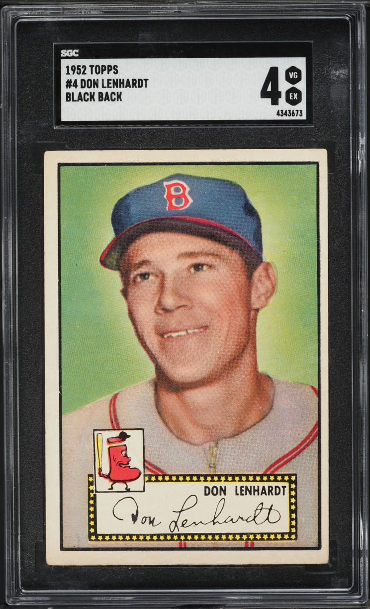 1952 Topps Don Lenhardt BLACK BACK #4 SGC 4 VGEX on Fanatics Collect