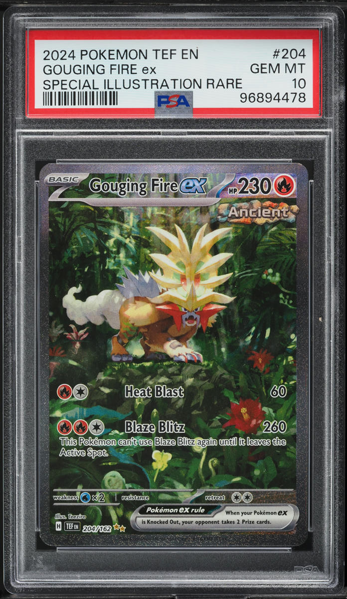 2024 Pokemon SV Temporal Forces Special Illustration Rare Gouging Fire ex PSA 10 on Fanatics Collect
