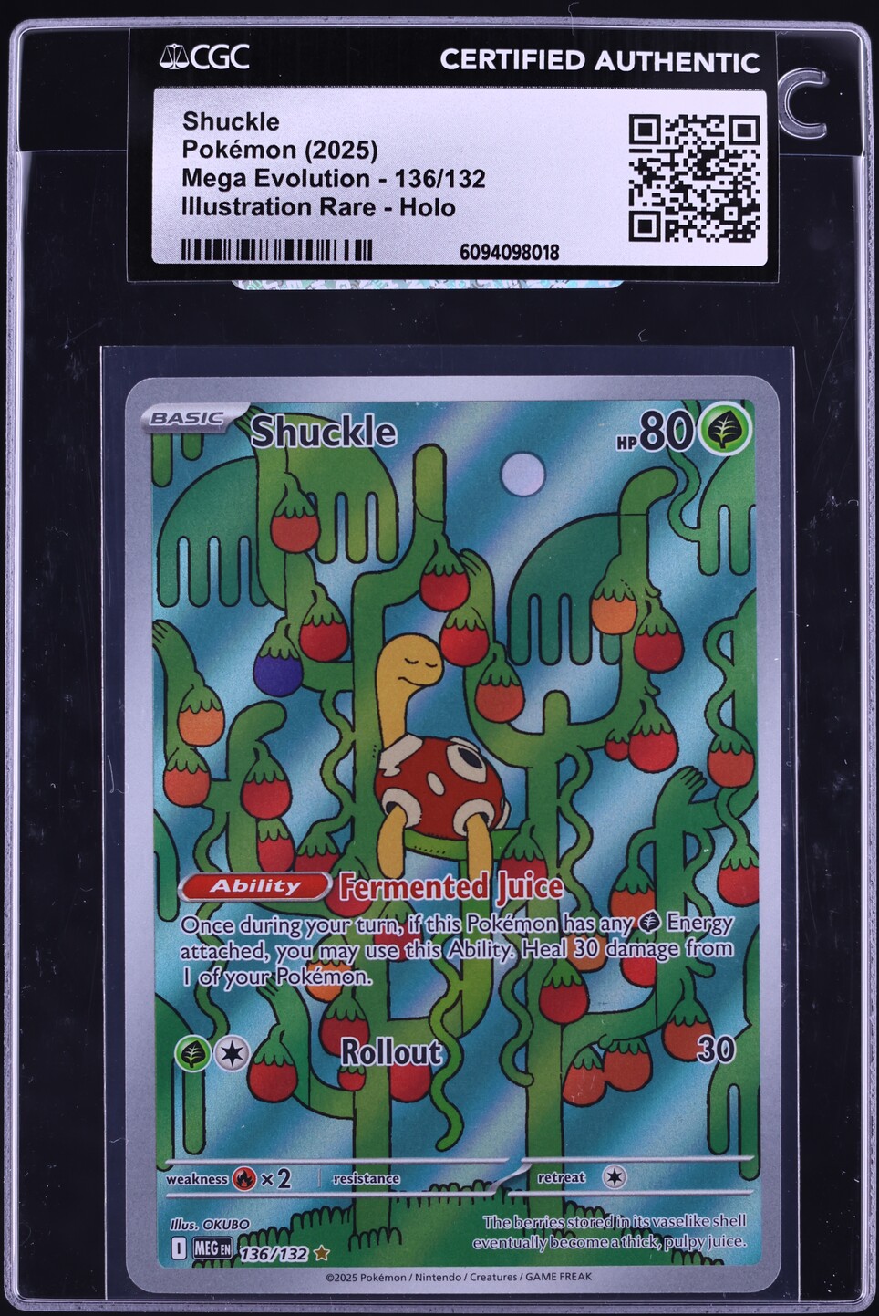 2025 Pokemon Mega Evolution IR Shuckle #136 CGC AUTH on Fanatics Collect