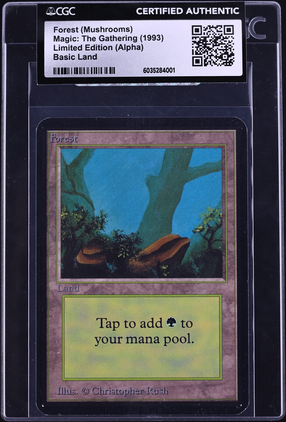1993 Magic The Gathering MTG Alpha Mushrooms Forest CGC AUTH on ...
