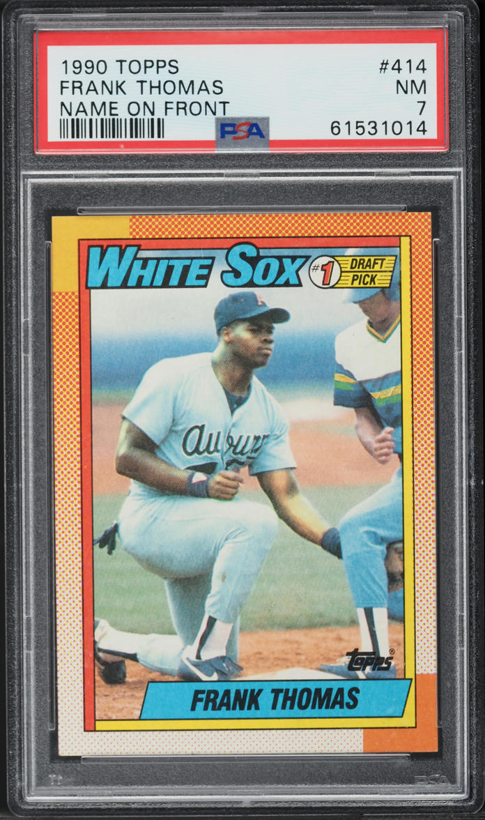 1990 Topps Frank Thomas ROOKIE #414 PSA 7 NRMT on Fanatics Collect
