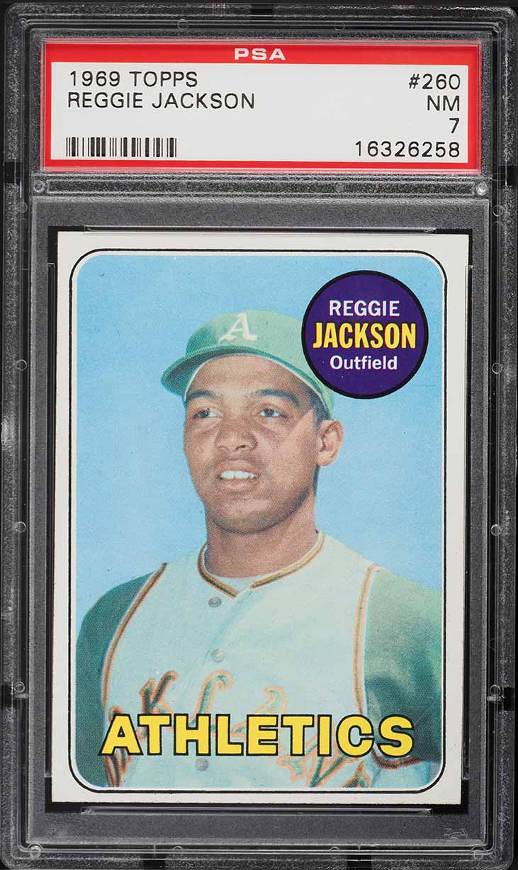 1969 Topps Reggie Jackson ROOKIE #260 PSA 7 NRMT on Fanatics Collect