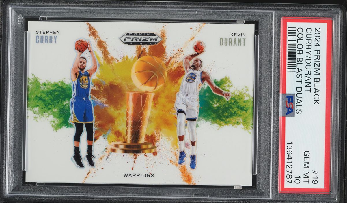 2024 Panini Prizm Black Color Blast Duals Stephen Curry Kevin Durant ...