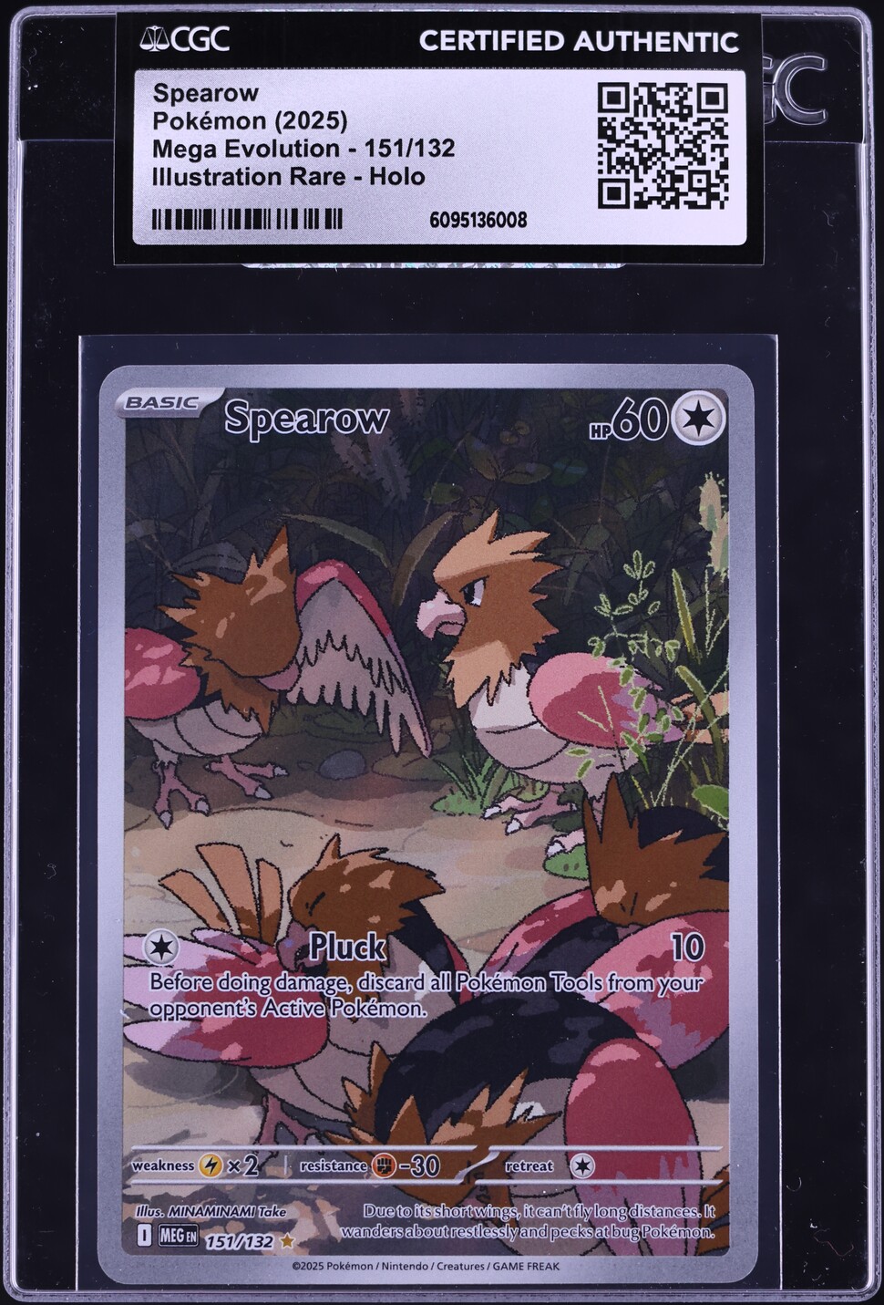 2025 Pokemon Mega Evolution IR Spearow #151 CGC AUTH on Fanatics Collect