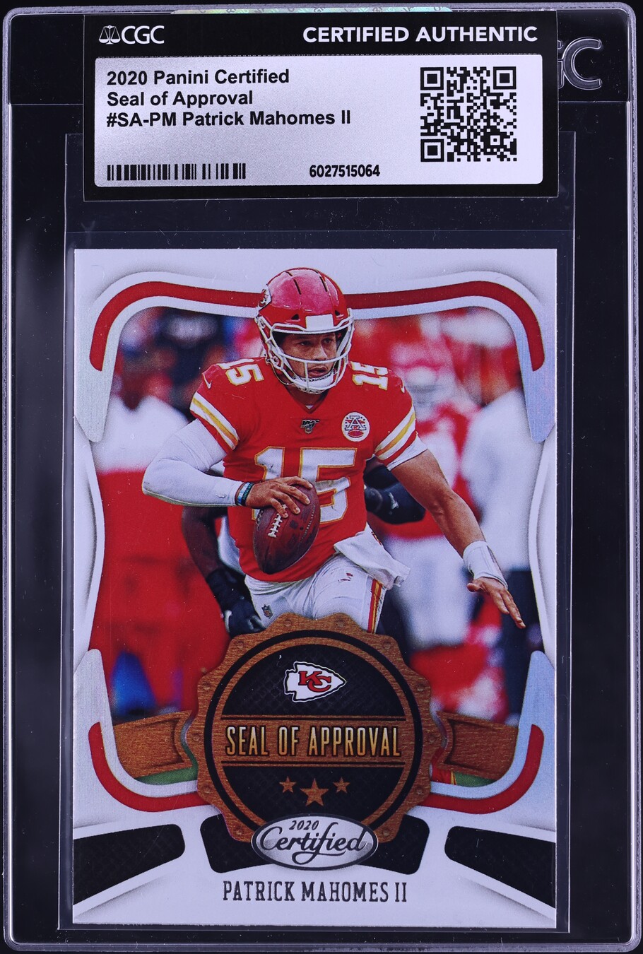 2020 Panini Certified Seal Of Approval Patrick Mahomes II #SA-PM CGC ...