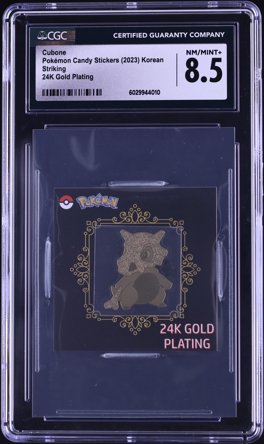 2023 Pokemon Korean Striking Candy Stickers 24K Gold Plating Cubone CGC ...